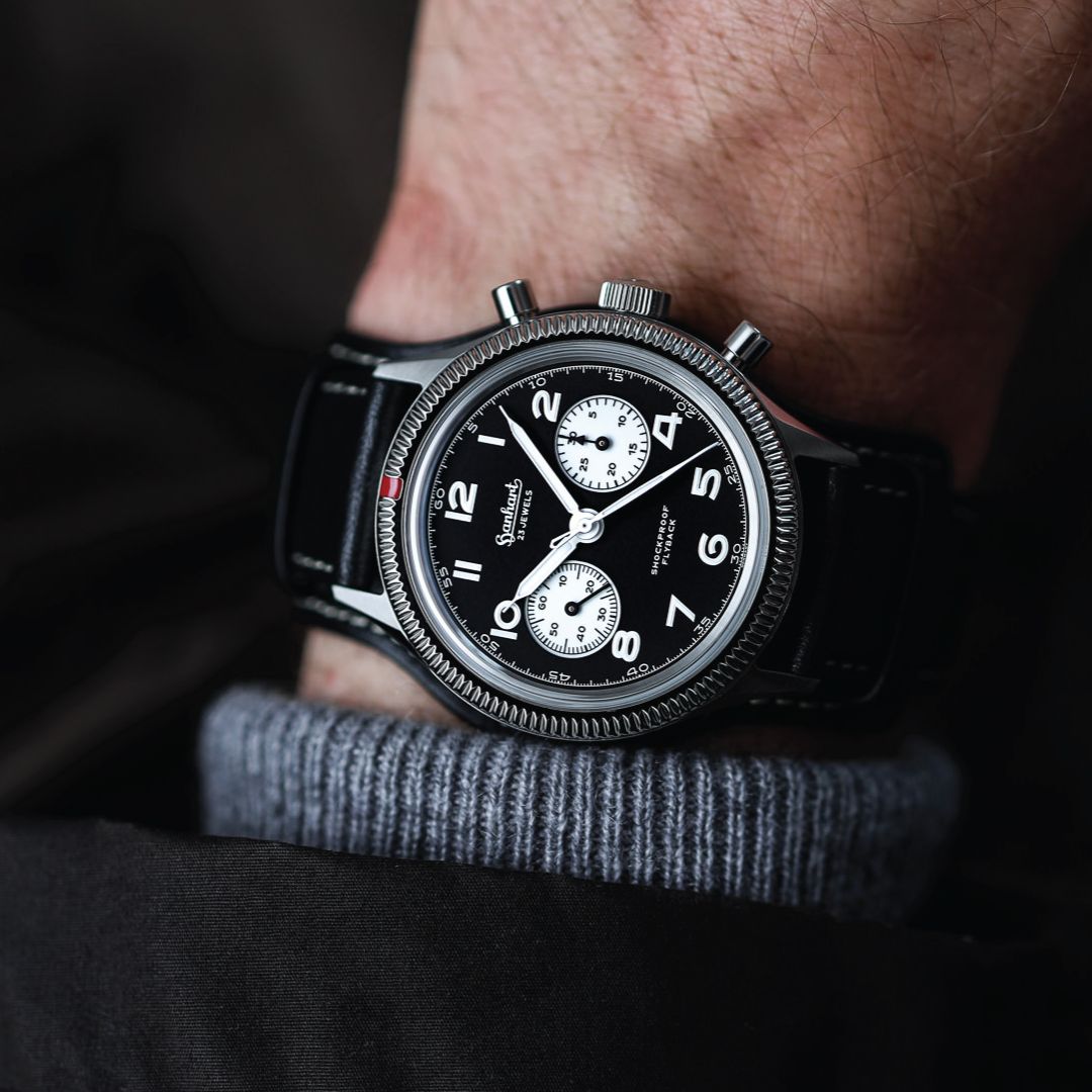 Hanhart 417 ES Flyback Reverse Panda (42mm) - Men’s watch | Define Watches
