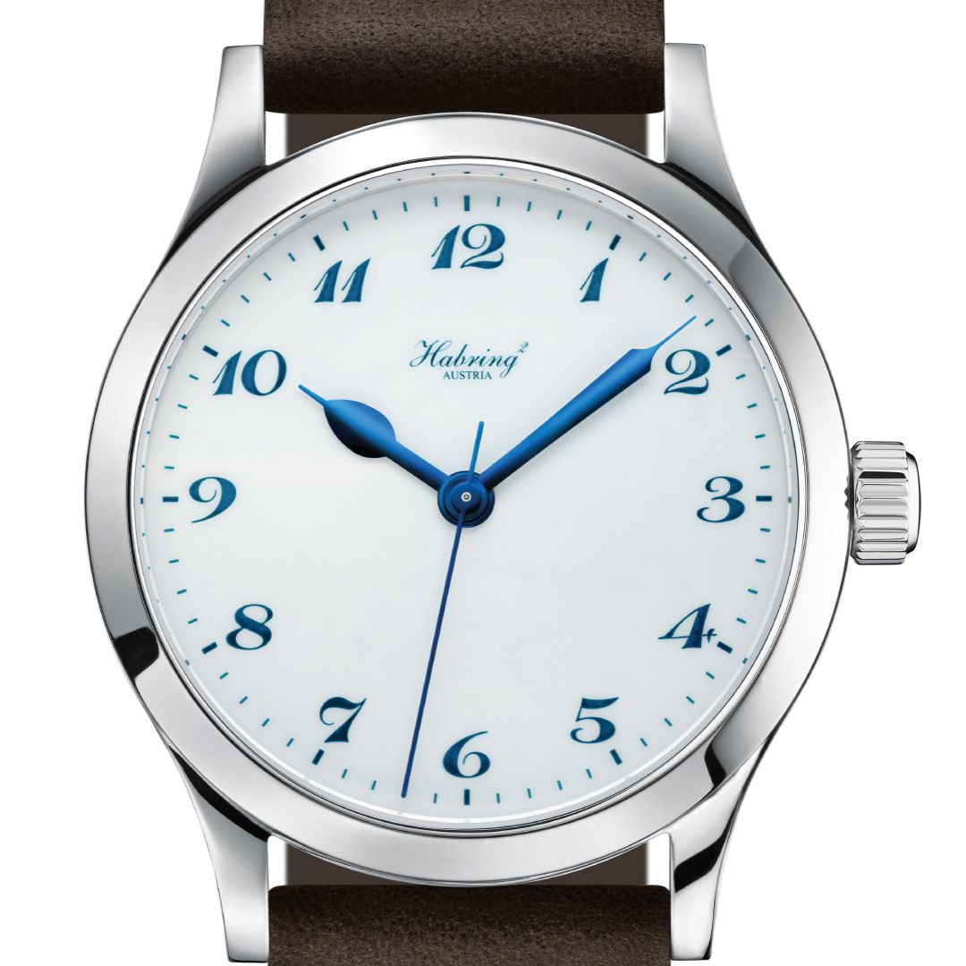 Habring² Erwin white/blue Arabic - jumping second | Define Watches