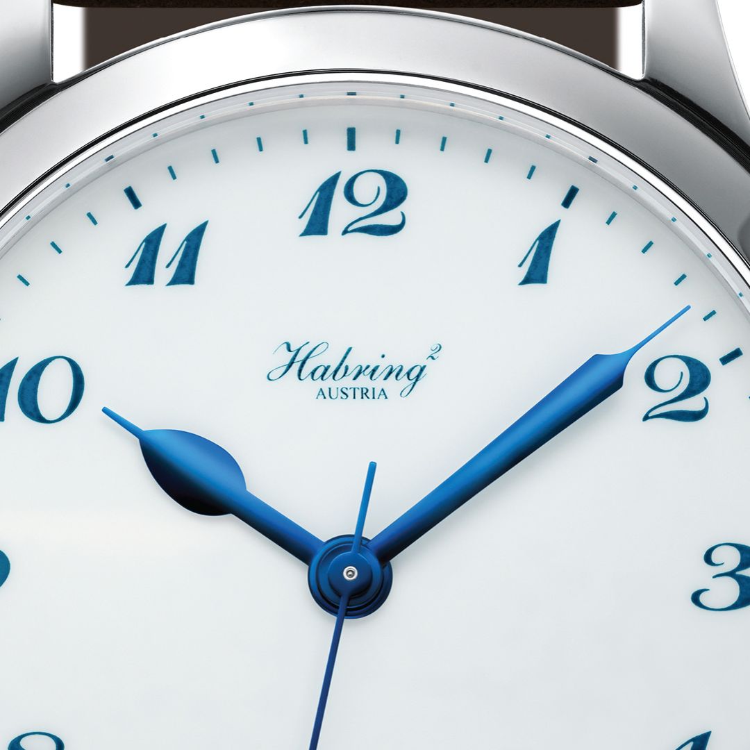 Habring² Erwin white/blue Arabic - jumping second | Define Watches