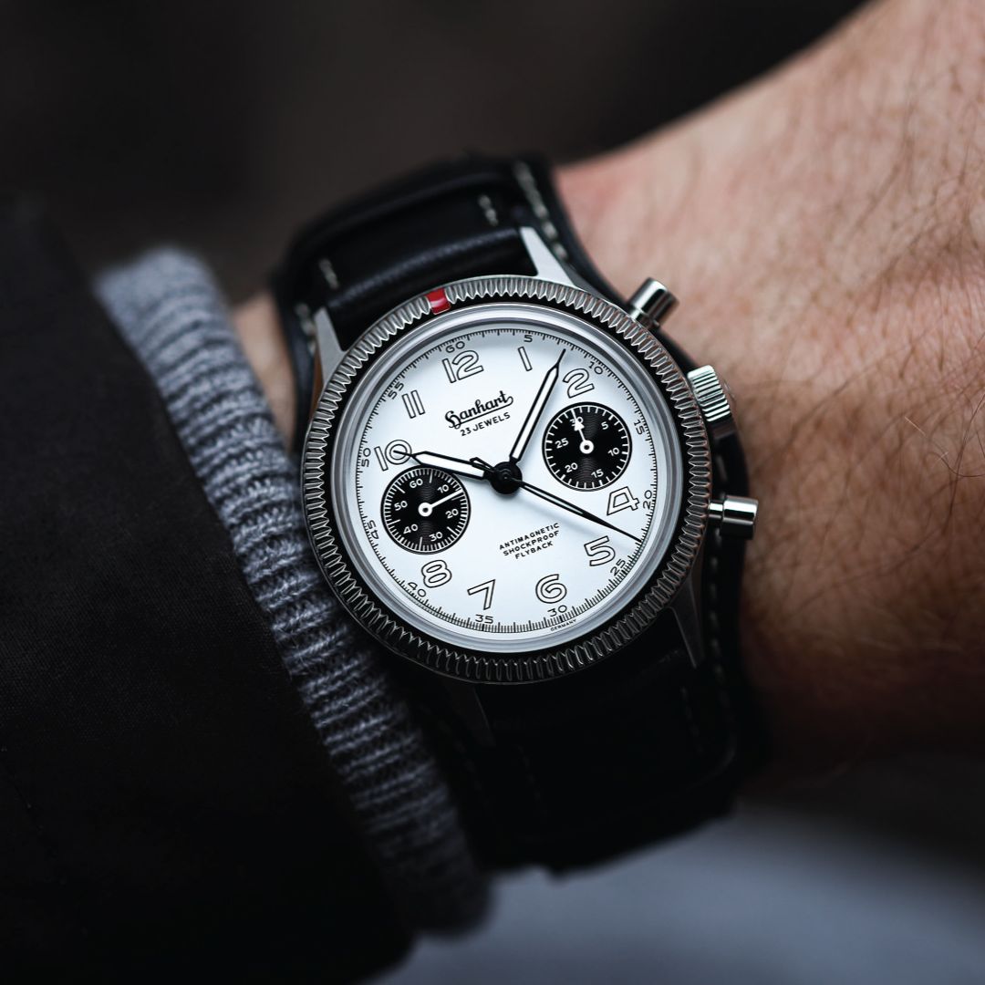 Hanhart 417 ES Flyback Panda (39 mm) - Men’s watch | Define Watches