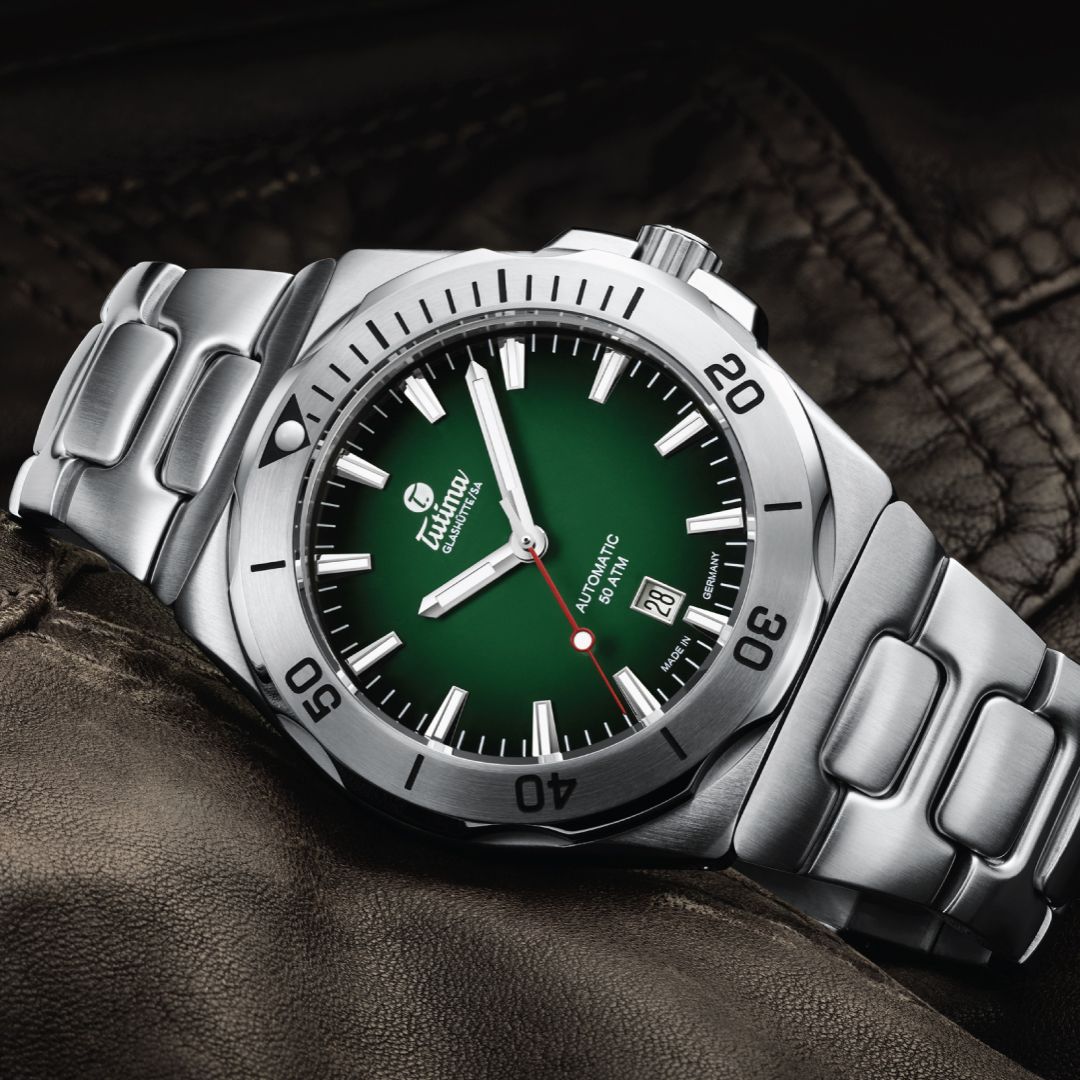 Tutima M2 Seven Seas S Green Gradient MB - German made men's diving watch