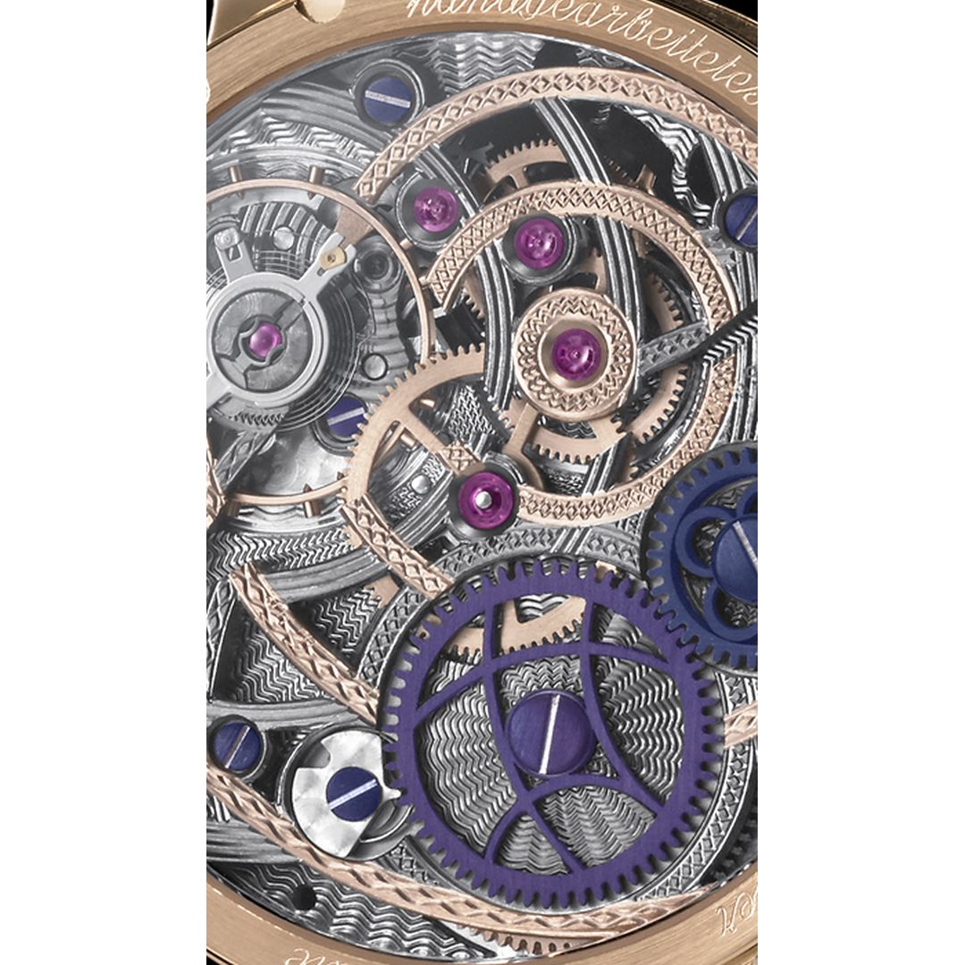 Benzinger Regulator Black Rose Gold Modern - Premium German skeleton ...