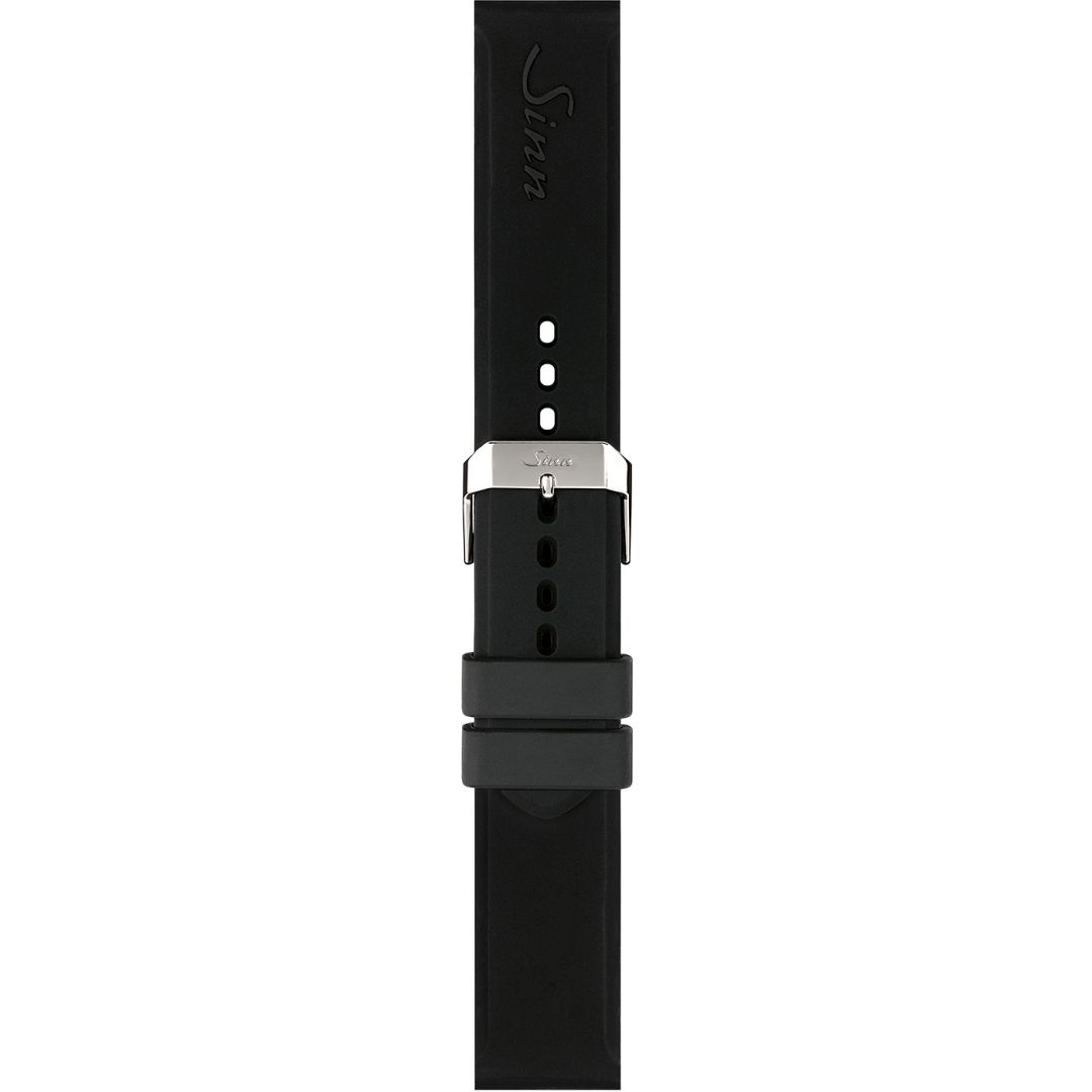Sinn Silicone strap, black, pin buckle, 20mm- Premium | Define Watches