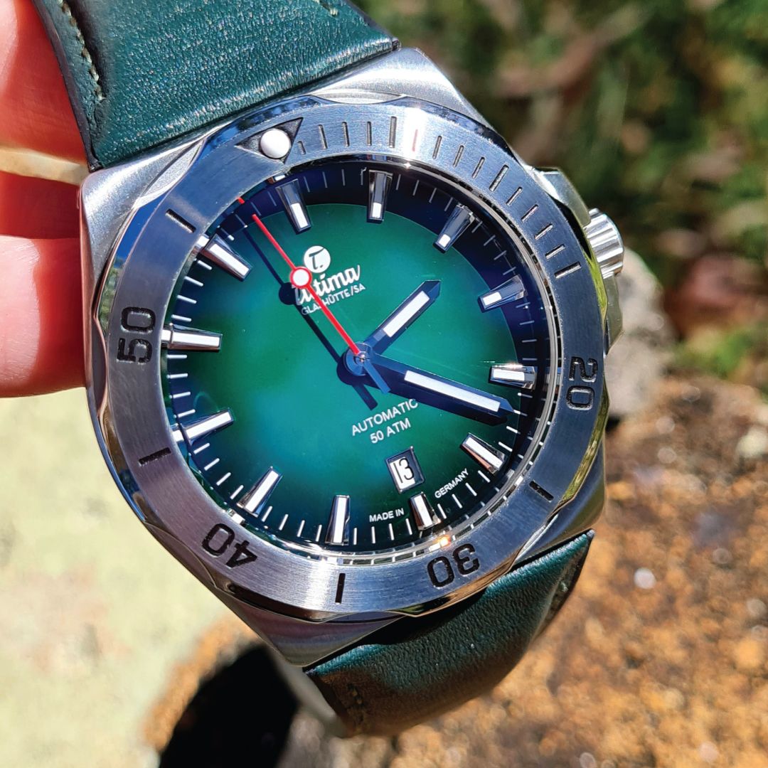 Tutima M2 Seven Seas S Green Gradient LB - German made men's diving watch