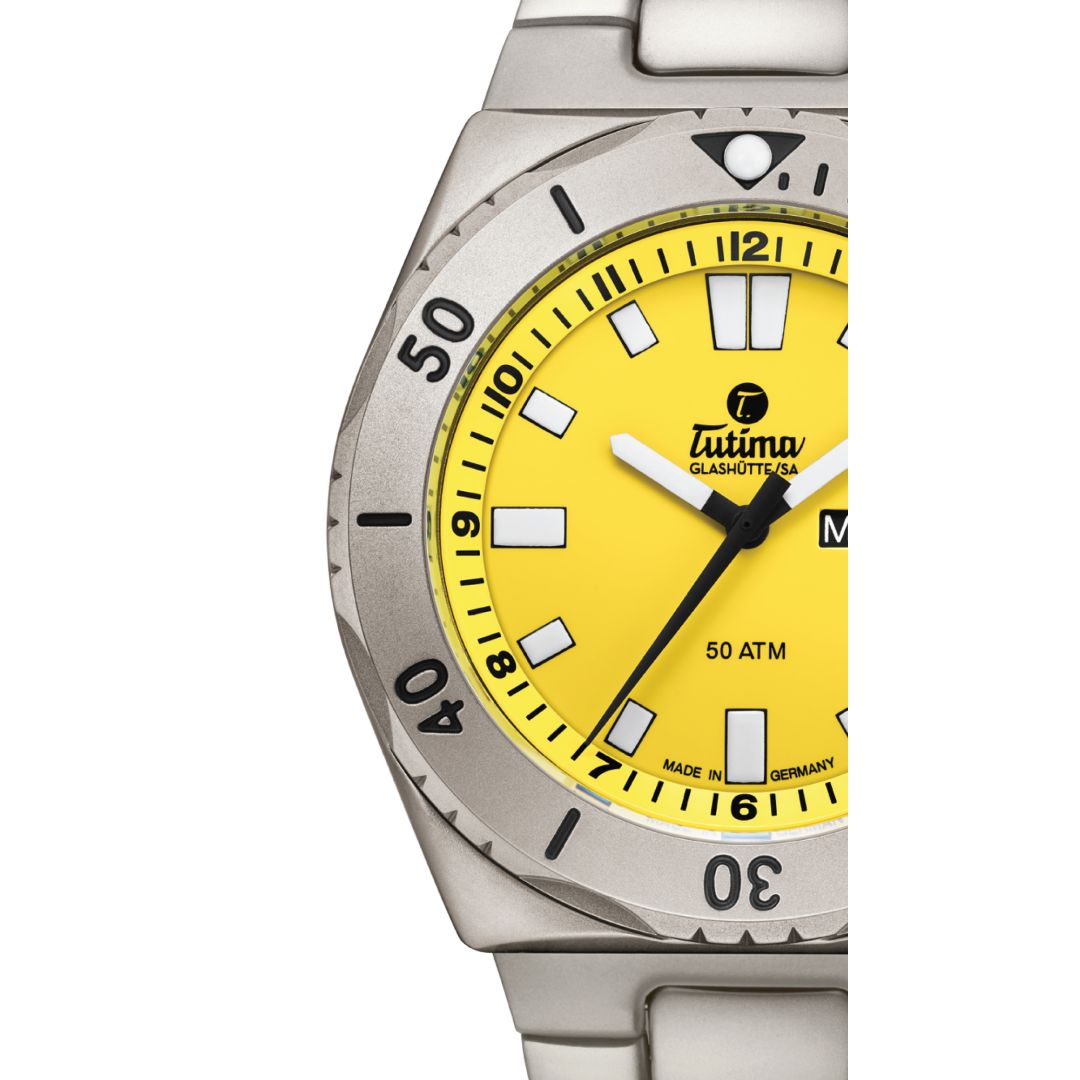 Tutima M2 Seven Seas Yellow (titanium) - German made men's diving watch
