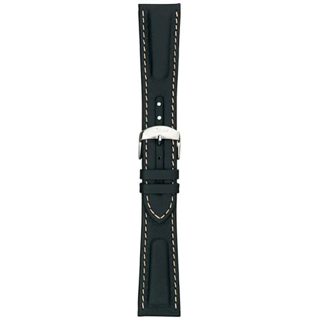 Sinn calf leather strap, black, white stitching, 22mm- Premium | Define ...
