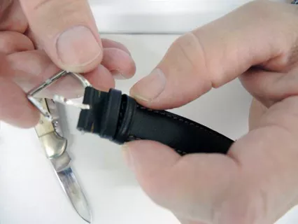 How to attach a folding clasp onto a leather band | Define Watches
