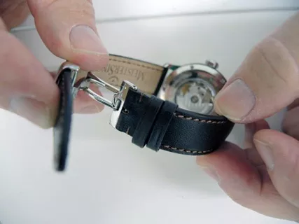 How to attach a folding clasp onto a leather band | Define Watches