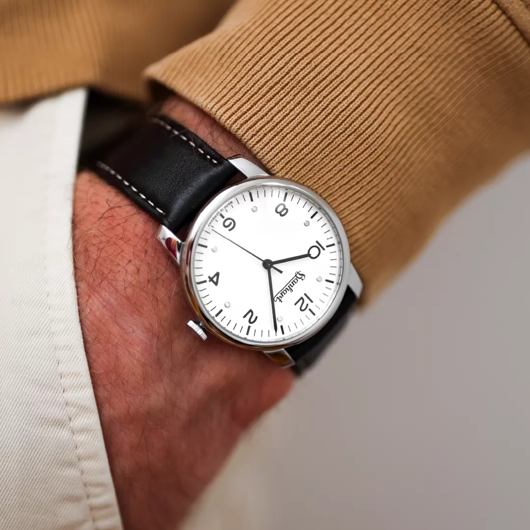 Hanhart PIONEER Silva White, German men’s watch | Define Watches