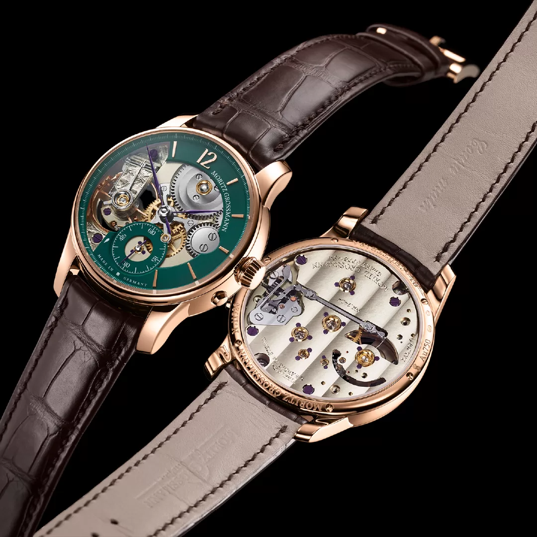 Moritz Grossmann Backpage Green Rose Gold - Premium German men’s watch ...