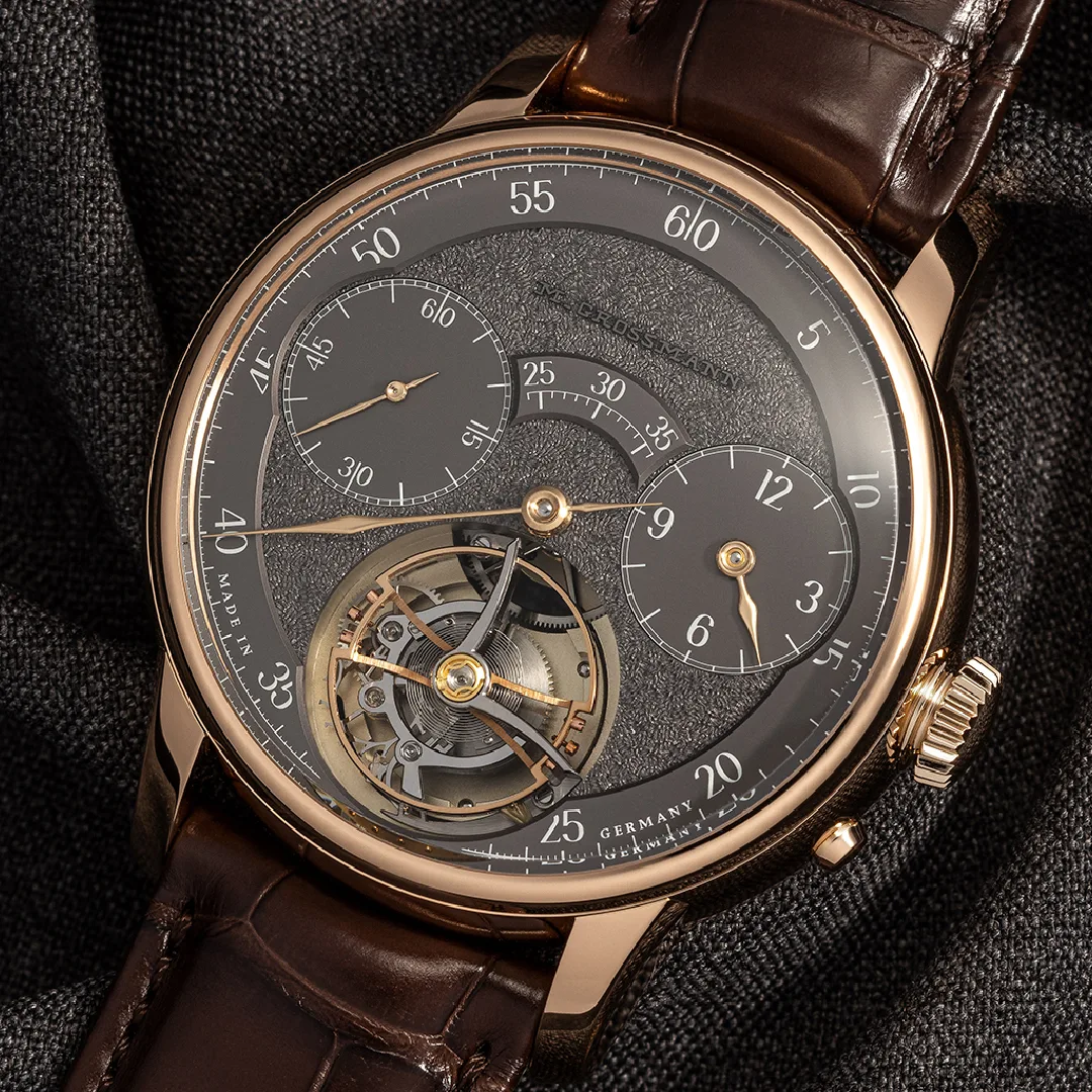 Moritz Grossmann TOURBILLON Tremblage Rose Gold - Premium German men’s ...