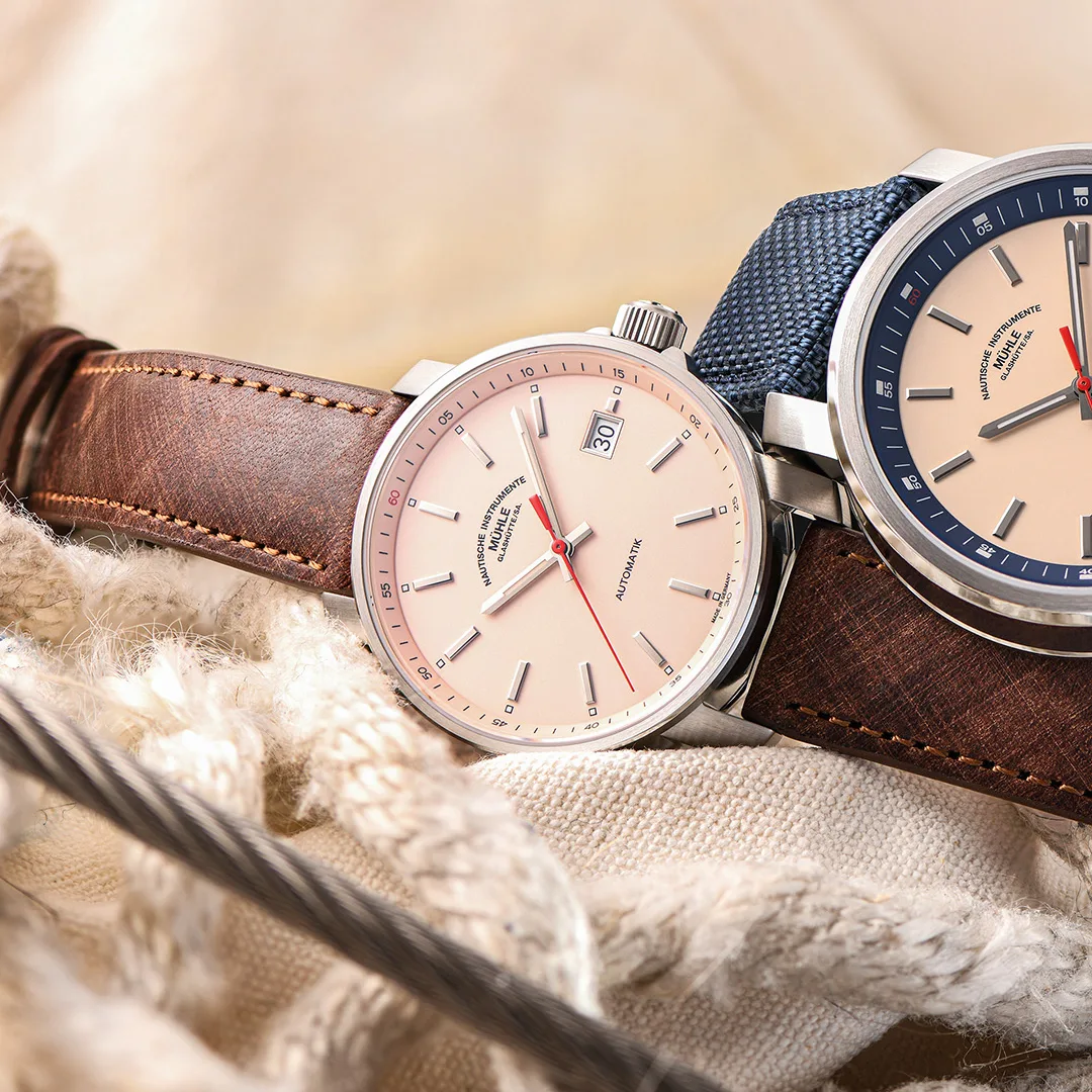 Mühle-Glashütte 29er Apricot on Stainless steel strap | Define Watches