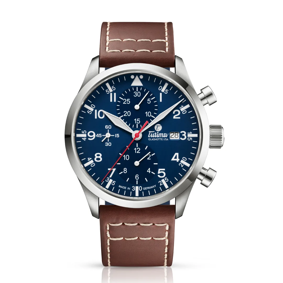Tutima Flieger Legacy T5 Chronograph Blue | Define Watches
